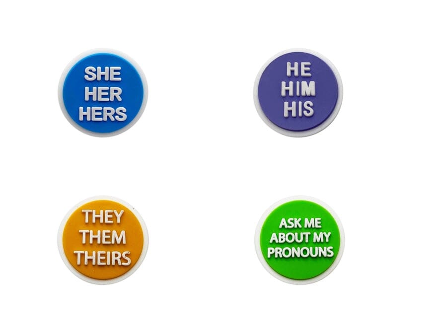 Gender Pronoun Pins, Stickers, Bracelets, Pronoun He/Him, She/Her, They ...