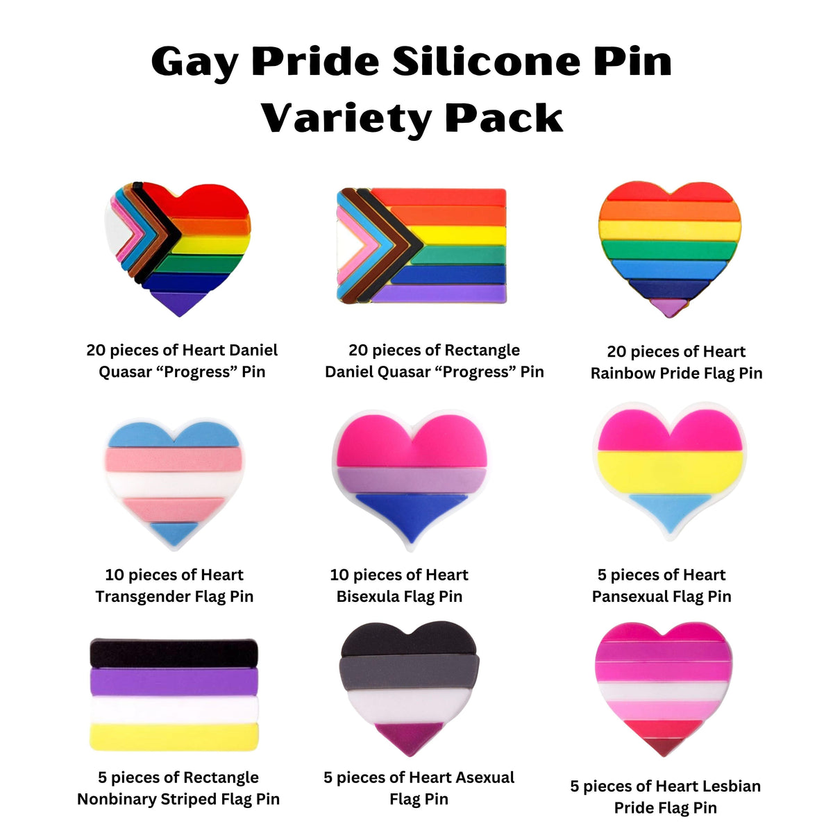 Wholesale Celebration Pack of LGBTQ Pins - Bulk Gay Pride Merchandise ...