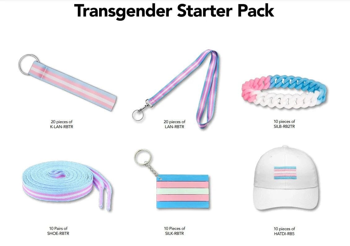Transgender Flag Product Bundle Packs, PRIDE Parade Product in Bulk ...