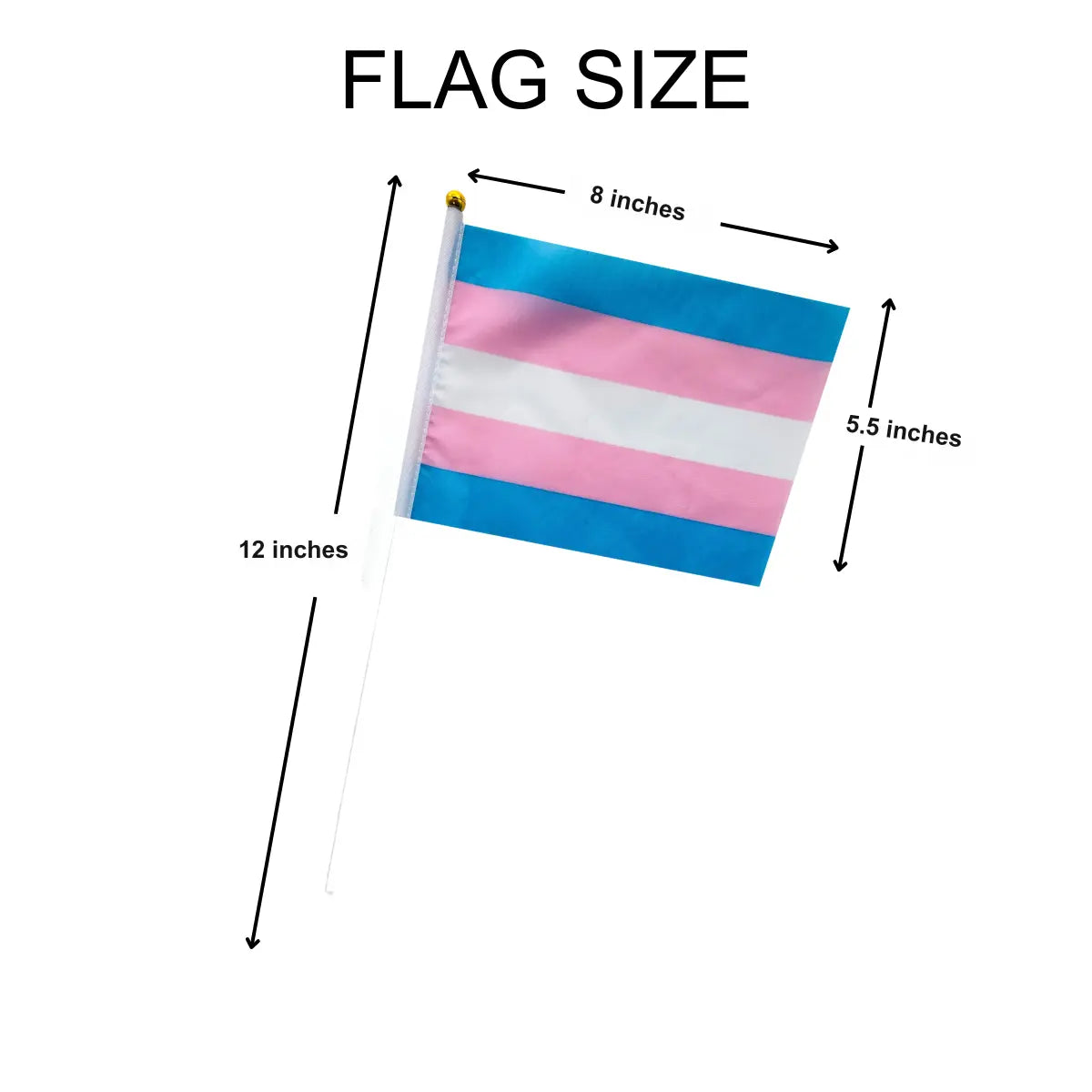 Small Transgender Flags on a Stick Wholesale, Bulk Gay Pride Parade ...