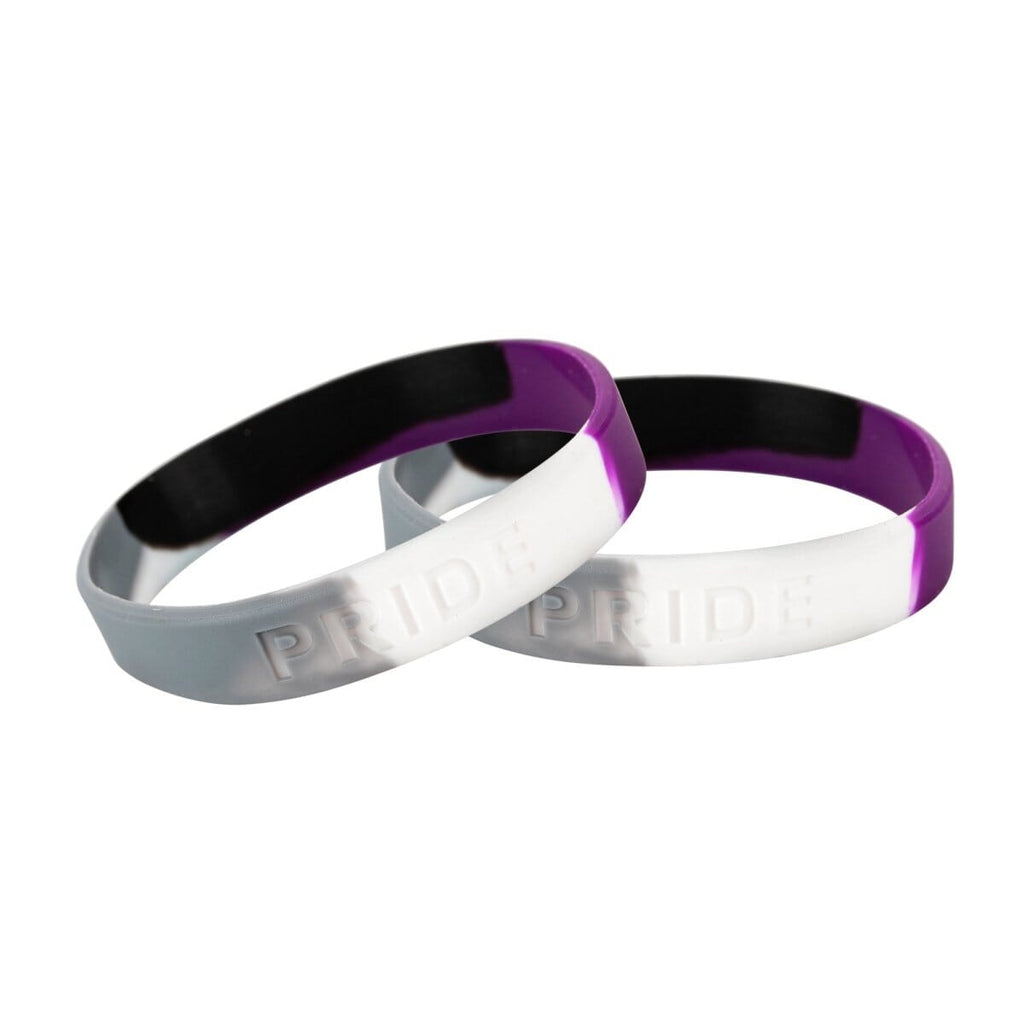 Asexual Flag Silicone Wristband Bracelets In Bulk For Lgbtq Gay Pride
