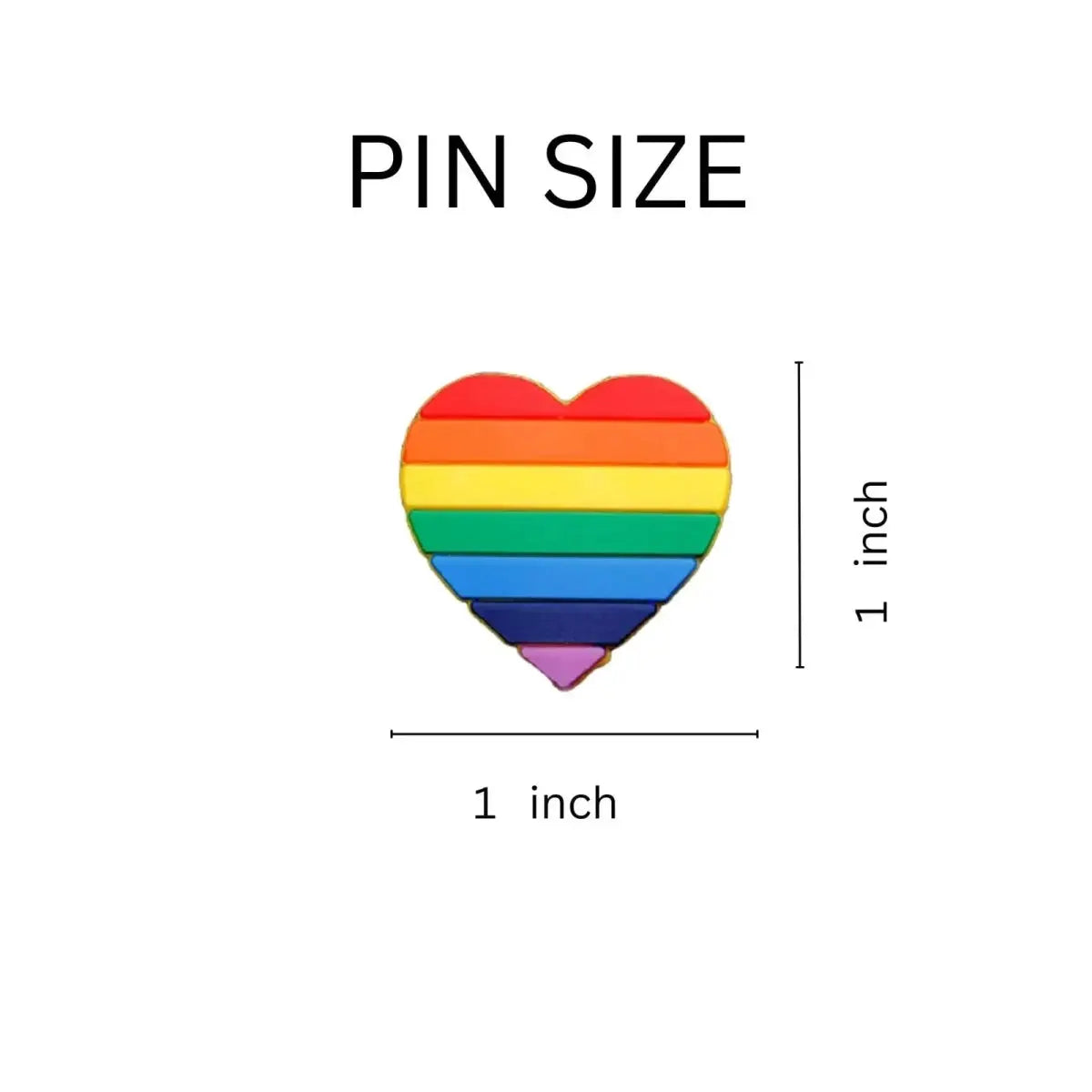 Bulk Rainbow Heart Pride Pins - LGBTQ+ Awareness Accessories – We are Pride