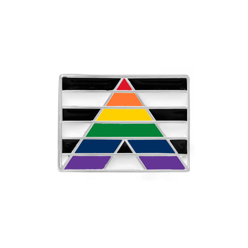 Rectangle Straight Ally LGBTQ Pride Flag Pins in Bulk – We are Pride