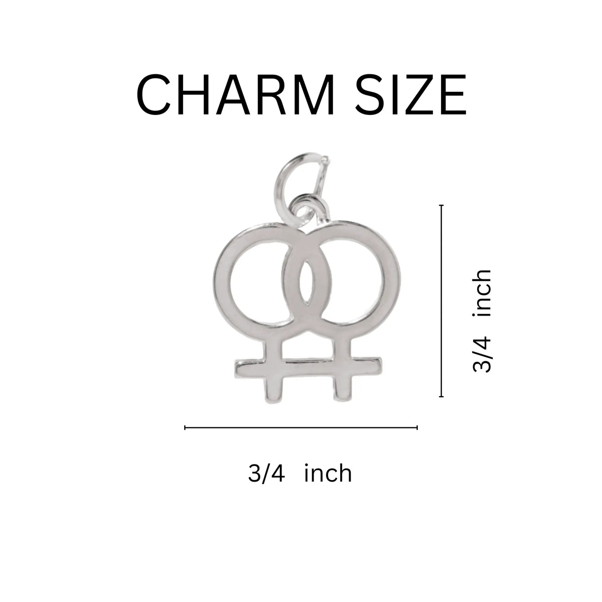Same Sex Female Symbol Charm Chunky Link Style Bracelets - We Are Pride ...