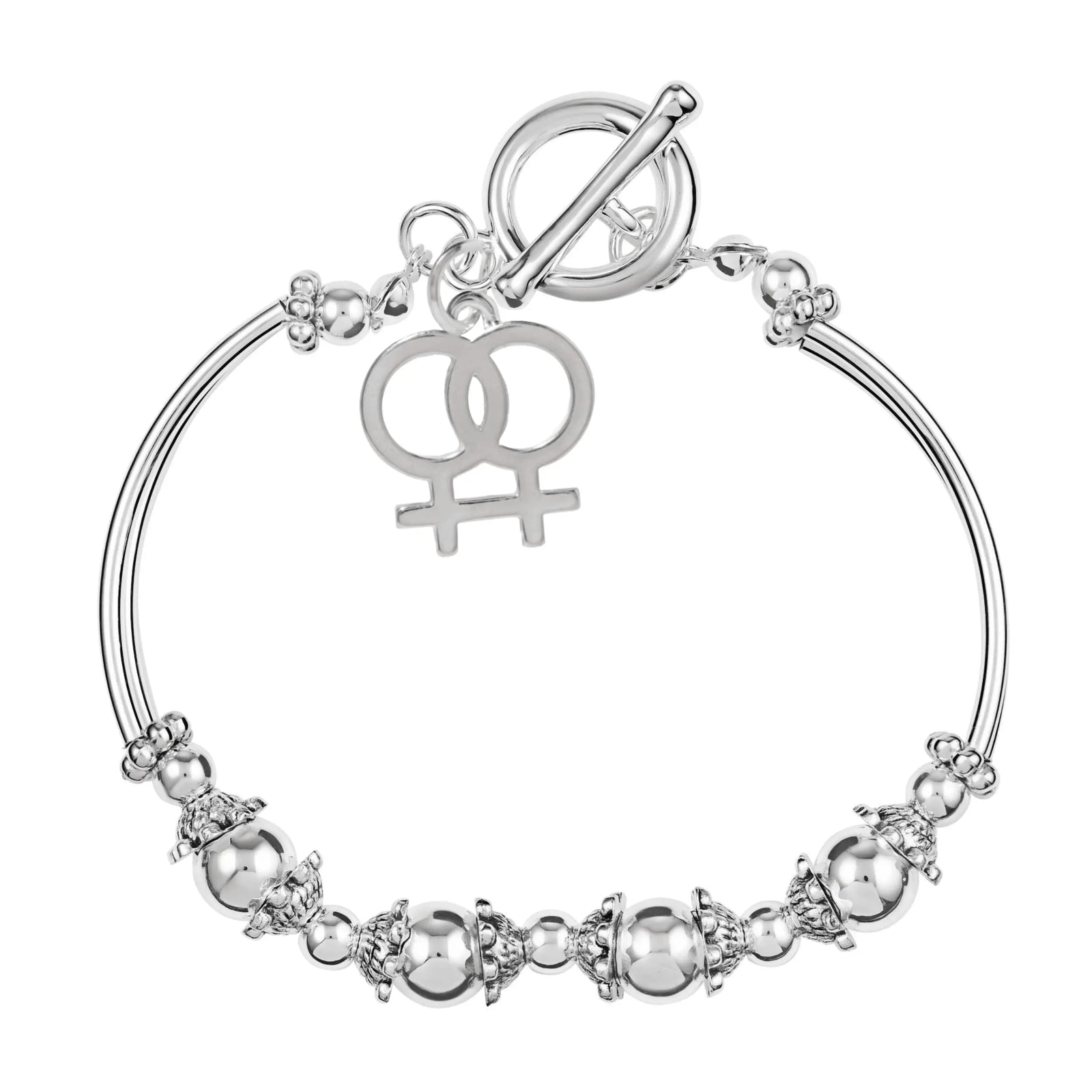 Same Sex Female Symbol Charm Chunky Link Style Bracelets - We Are Pride ...