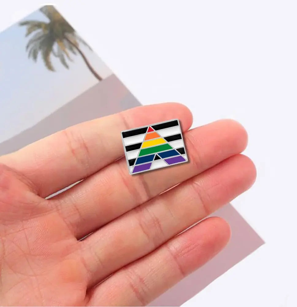 Rectangle Straight Ally LGBTQ Pride Flag Pins in Bulk – We are Pride