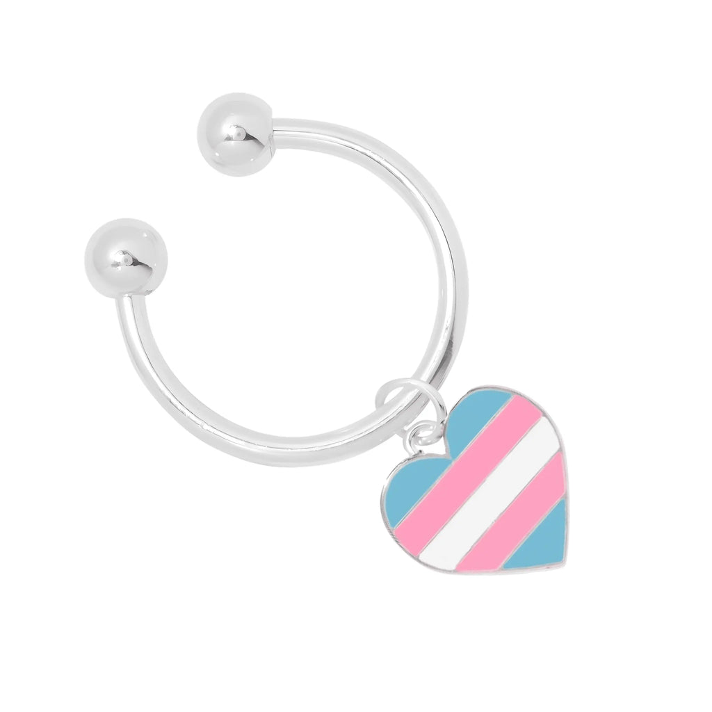Transgender Heart Charm Key Chain, LGBTQ Gay Pride Awarenesss, LGBTQ ...