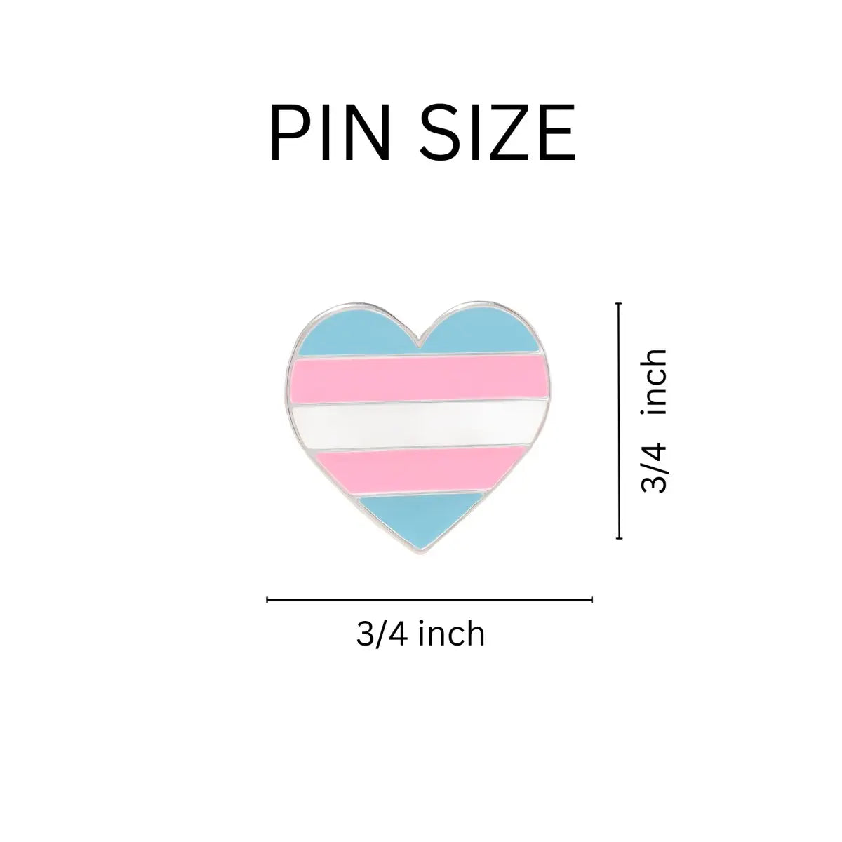Bulk Transgender Heart Shaped Pins, LGBTQ Gay Pride Awareness – We are ...