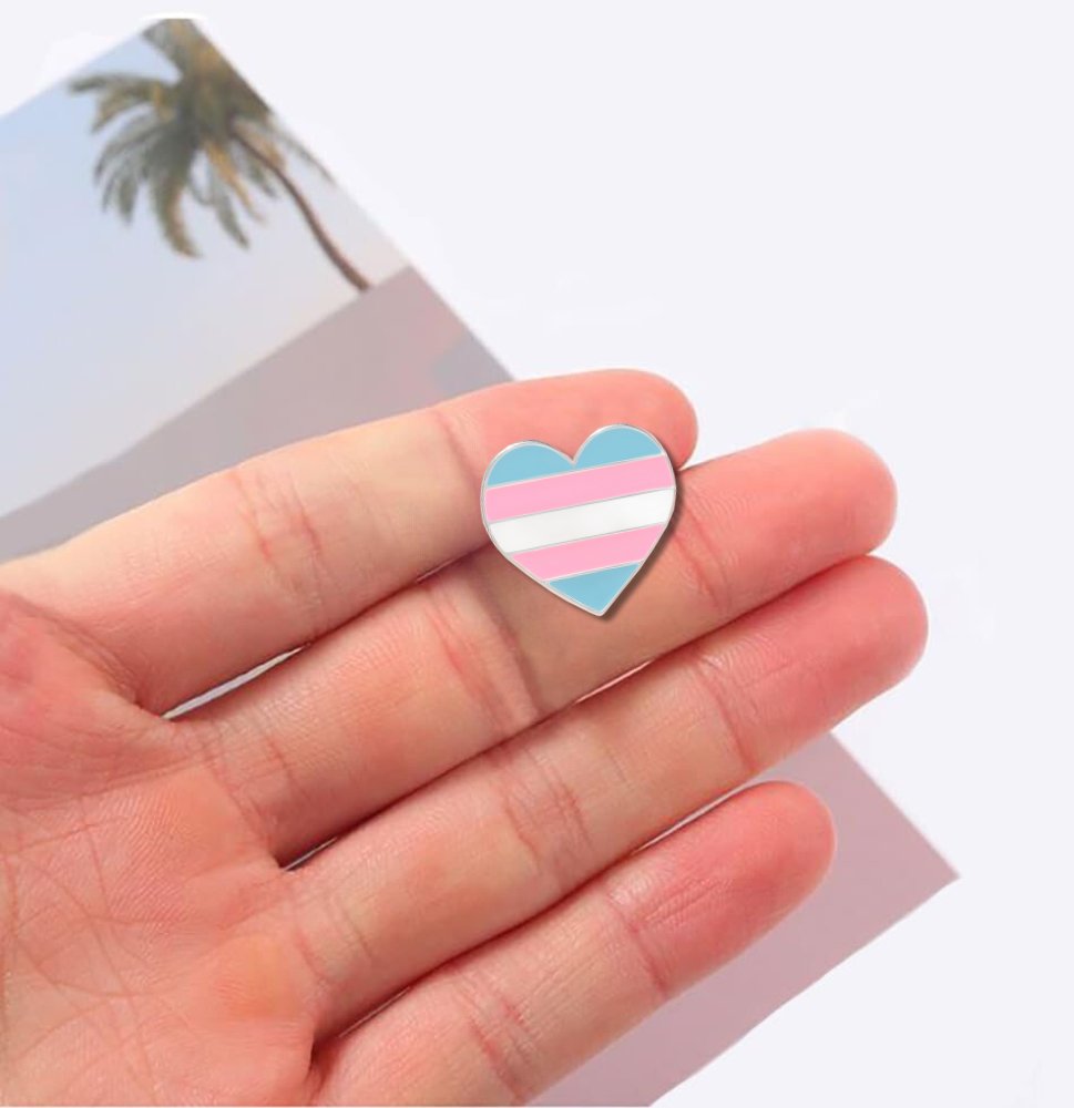 Bulk Transgender Heart Shaped Pins, LGBTQ Gay Pride Awareness – We are ...