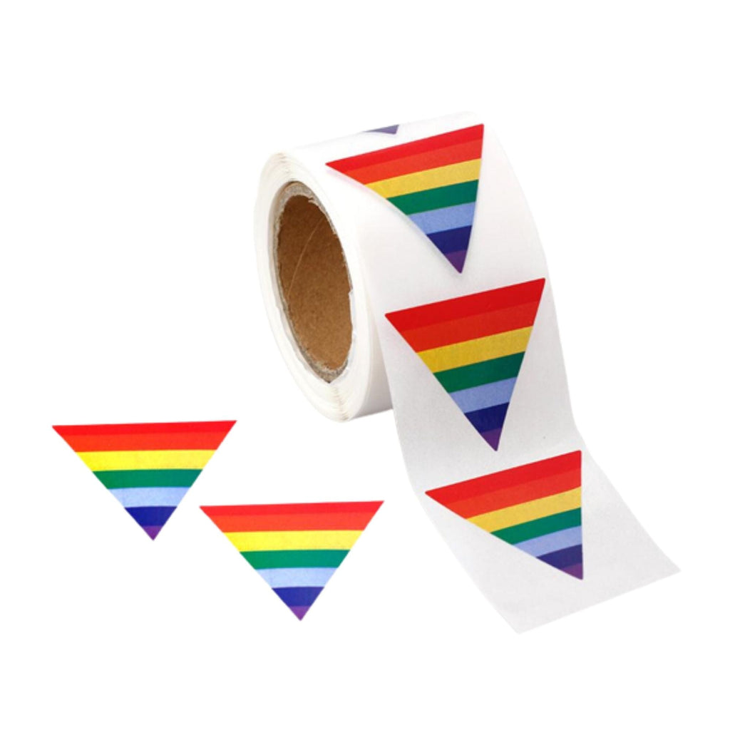 Bulk Rainbow Triangle Shaped Stickers, LGBTQ Gay Pride Awareness – We ...