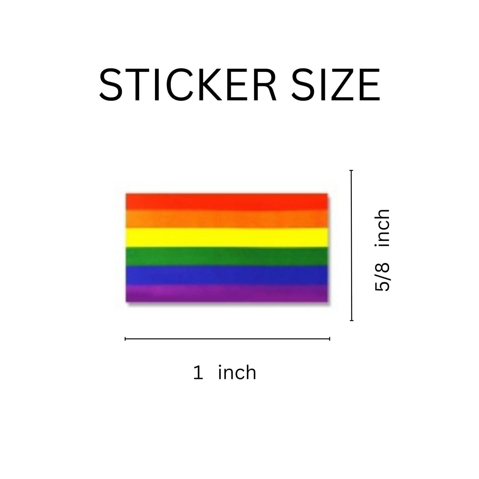 Small Rectangle Bulk Rainbow Flag Stickers, LGBTQ Gay Pride Awareness ...