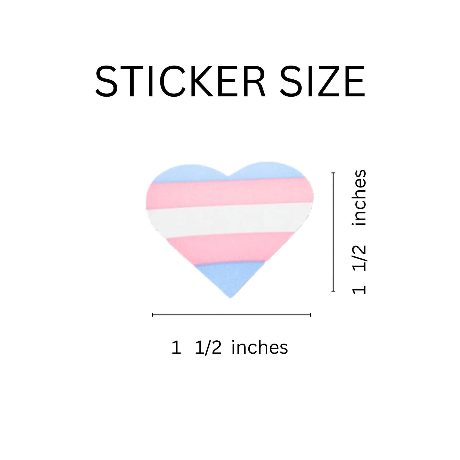 Transgender Heart Shaped Stickers, LGBTQ Gay Pride Awareness – We are Pride
